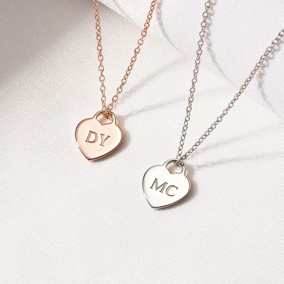 Personalised heart necklace store