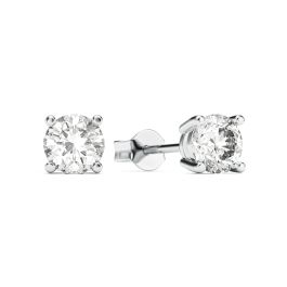 0.6 Carat DE VS IGI Certified Lab Grown Diamond Stud Earrings in Sterling Silver Lab Created Man Made Diamond Earrings